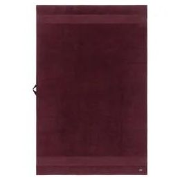 Badetuch Lacoste "LLECROCO", bordeaux, B:100cm L:150cm, Frottier, Obermaterial: 100% Baumwolle, Handt&uuml;cher, Badetuch, mit Label-Applikationen und Bord&uuml;re