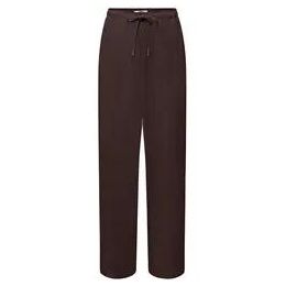 Schlupfhose Only "ONLSIESTA MW PULL-UP LINEN BL PNT NOOS", Damen, Gr. M, L&auml;nge 32, schwarz coffee, Web, Obermaterial: 80% Viskose, 20% Leinen, unifarben, straight fit normal, Hosen Schlupfhose, Viskosemischung