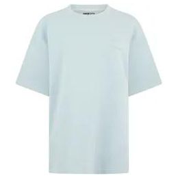 T-Shirt Plein Sport "Pique Round Neck T-Shirt Icon", Damen, Gr. 4XL, 07, lightblau, Obermaterial: 59% Baumwolle, 35% Polyester, 6% Elasthan, Shirts T-Shirt