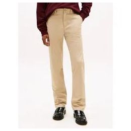 Chinohose Tommy Hilfiger "CORE DENTON ESSENTIAL", Damen, Gr. 40, L&auml;nge 36, batique khaki, Twill, Obermaterial: 97% Baumwolle, 3% Elasthan, unifarben, gerade normal, Hosen Chinohose, Straight Fit, Baumwolle mit Stretch