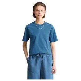 Marc O'Polo T-Shirt MARC O'POLO DENIM "aus Organic Cotton", Damen, Gr. L, medium blau 4671, Obermaterial: 100% Baumwolle, unifarben, Basic, regular fit, Rundhals, normaler Saum, Shirts T-Shirt