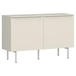 Kommode Tom Tailor HOME, light taupe, B:110cm H:72cm T:42cm, Holzwerkstoff, Melamin, Spanplatte, Sideboards, Kommode, Lowboard mit Breite 110 cm, viel Stauraum mit besonderem Farbkick