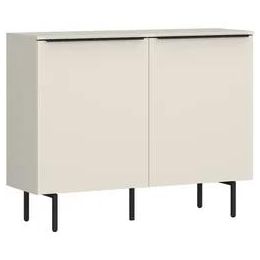 Kommode Tom Tailor HOME, light taupe, B:110cm H:89cm T:42cm, Holzwerkstoff, Melamin, Spanplatte, Sideboards, Kommode, Sideboard mit 2 T&uuml;ren, Softclose,viel Stauraum mit Farbkick