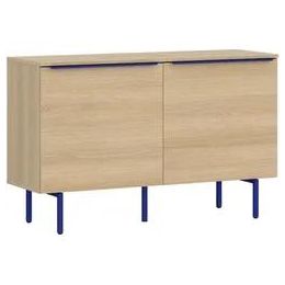 Kommode Tom Tailor HOME, light oak, B:110cm H:72cm T:42cm, Holzwerkstoff, Melamin, Spanplatte, Sideboards, Kommode, Sideboard mit 2 T&uuml;ren, Softclose,viel Stauraum mit Farbkick
