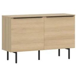 Kommode Tom Tailor HOME, light oak, B:110cm H:72cm T:42cm, Holzwerkstoff, Melamin, Spanplatte, Sideboards, Kommode, Sideboard mit 2 T&uuml;ren, Softclose,viel Stauraum mit Farbkick