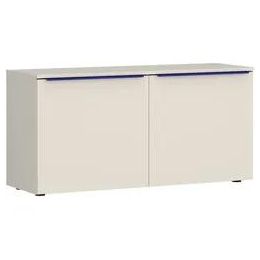 Kommode Tom Tailor HOME, light taupe, B:110cm H:56cm T:42cm, Holzwerkstoff, Melamin, Spanplatte, Sideboards, Kommode, Sideboard mit 2 T&uuml;ren, Softclose,viel Stauraum mit Farbkick