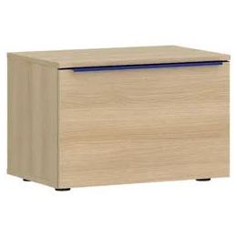 Nachtkommode Tom Tailor HOME "COLOR PUZZLE 1 Schublade mit farbigem Griff", light oak, B:55cm H:38cm T:42cm, Holzwerkstoff, Melamin, Spanplatte, Sideboards, Nachtkommode mit einer gro&szlig;en Schublade