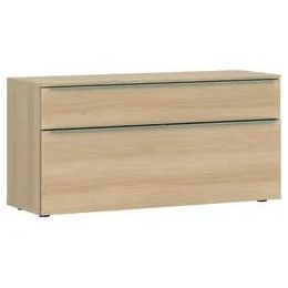 Lowboard Tom Tailor HOME "COLOR PUZZLE 3 &ndash; 1 Klappe 1 Schublade mit farbigem Griff und F&uuml;&szlig;en", light oak, B:110cm H:56cm T:42cm, Holzwerkstoff, Melamin, Spanplatte, Sideboards, Lowboard, Kommode, Breite 110 cm,mit Klappe und Schublade, viel Stauraum