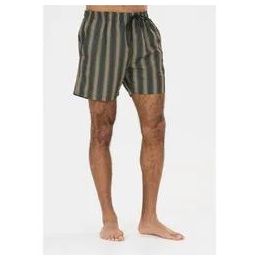 Badeshorts NOU "Enrique", Herren, Gr. 5XL, US-Gr&ouml;&szlig;en, grau, braun, 100% Polyester, gestreift, Badehosen Badeshorts, mit Quick Dry-Funktion
