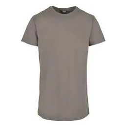 Kurzarmshirt Urban Classics "Urban Classics Herren Shaped Long Tee", Damen, Gr. S, asphalt, 100% Baumwolle, unifarben, normal, Rundhals, Shirts