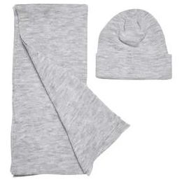 Beanie Urban Classics "Urban Classics Unisex Recycled Basic Beanie and Scarf Set", Herren, Gr. onesize, erdgrau, Kunstfaser, M&uuml;tzen Beanie