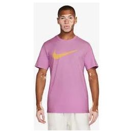 T-Shirt Nike SPORTSWEAR "M NSW TEE ICON SWOOSH", Herren, Gr. XL, lt magenta, Jersey, Obermaterial: 100% Baumwolle, normal, Rundhals, Shirts T-Shirt, Kurzarm, Rundhalsausschnitt, aus Baumwolle