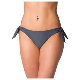 Bikini-Hose AQUARTI "Bikinihose Aquarti Damen Tanga Bikinihose Seitlich Gebunden", Damen, Gr. 40, N-Gr, silber (graphit), Obermaterial: 80% Polyamid PA. 20% Elasthan EL., Badehosen Bikini-Hose