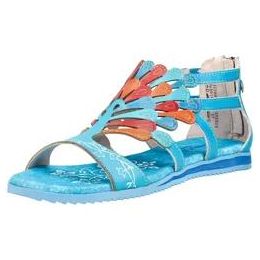 Riemchensandale Laura Vita "Laura Vita Sandalen Leder", Damen, Gr. 42, azur, Leder, Schuhe Riemchensandale