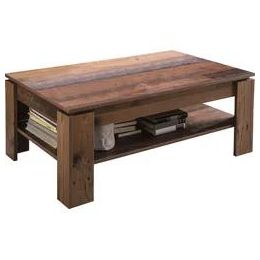 Couchtisch Home Affaire "Tanum", old wood, B:110cm H:47cm T:65cm, Tische, Couchtisch, Couchtisch mit 1 offenem Fach - (B/T/H) 110/65/47 cm