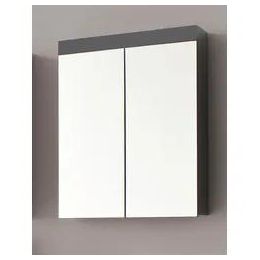 Spiegelschrank Welltime "Avena", grau matt, grau hochglanz, B:60cm H:77cm T:17cm, Schr&auml;nke, Spiegelschrank, Badezimmerschrank wahlweise mit Aufsatzleuchte - (B/T/H) 60/17/77 cm