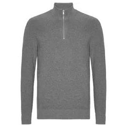 Sweater Clean Cut Copenhagen "Clean Cut Copenhagen Mario Half-Zip Knit", Herren, Gr. XL, light grau mel, 80% Baumwolle, 20% Nylon, unifarben, Sweatshirts Sweater