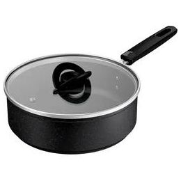 Schmorpfanne Tefal "Excell'Cook", schwarz, B:25,4cm H:11,7cm L:41,6cm &Oslash;:24cm, Pfannen, Schmorpfanne, leistungsstarke Antihaftbeschichtung, Induktion, metallspatelsicher