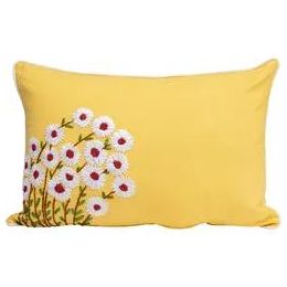 Dekokissen KARE DESIGN "Margarita, Kissenh&uuml;lle mit F&uuml;llung, 40x60 cm", gelb, unifarben, B:40cm H:15cm L:60cm, Leinen, Polyester, Dekokissen_Sitzkissen_Kissenh&uuml;llen, st&uuml;tzt Kopf und Nacken angenehm und sorgt f&uuml;r erholsamen Schlaf