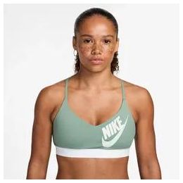 Sport-BH Nike "W NK INDY LS LOGO BRA", Damen, Gr. XS, N-Gr, steam, wei&szlig;,, Obermaterial: 79% Polyester, 21% Elasthan, BHs Sport-BH, f&uuml;r Training und sportliche Aktivit&auml;ten, bequemer Halt bei Bewegung