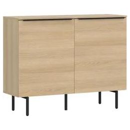 Kommode Tom Tailor HOME, light oak, B:110cm H:89cm T:42cm, Holzwerkstoff, Melamin, Spanplatte, Sideboards, Kommode, Sideboard mit 2 T&uuml;ren, Softclose,viel Stauraum mit Farbkick