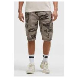 Shorts CAMP DAVID, Herren, Gr. XXL, Normalgr&ouml;&szlig;en, rock ridge, Rippware, Material: 100% Baumwolle, bedruckt, regular fit knielang, Hosen Shorts, mit All Over Print