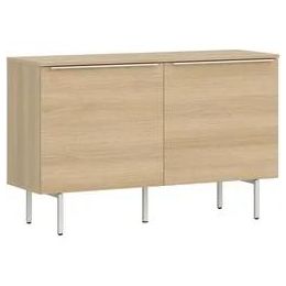 Kommode Tom Tailor HOME, light oak, B:110cm H:72cm T:42cm, Holzwerkstoff, Melamin, Spanplatte, Sideboards, Kommode, Sideboard mit 2 T&uuml;ren, Softclose,viel Stauraum mit Farbkick