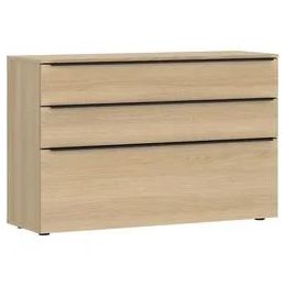 Kommode Tom Tailor HOME, light oak, B:110cm H:74cm T:42cm, Holzwerkstoff, Melamin, Spanplatte, Sideboards, Kommode, Lowboard, Breite 110 cm,1 Klappe,2 Schubladen, viel Stauraum