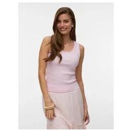 V&eacute;ro Moda Tanktop VERO MODA "VMCHLOE SL SHORT TANK TOP NOOS", Damen, Gr. XS, pink, a, boo, Jersey, Obermaterial: 95% Baumwolle, 5% Elasthan, unifarben, relaxed fit normal, tiefer Rundhals, Tops Tanktop, Baumwollmischung