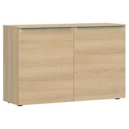 Kommode Tom Tailor HOME, light oak, B:110cm H:74cm T:42cm, Holzwerkstoff, Melamin, Spanplatte, Sideboards, Kommode, Sideboard mit 2 T&uuml;ren, Softclose,viel Stauraum mit Farbkick