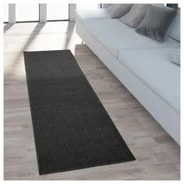 Teppich Paco Home "Timber 125", schwarz, B:80cm H:4mm L:200cm, Polypropylen, Teppiche, Teppich, Flachgewebe, Sisal Optik, auch als L&auml;ufer, In- und Outdoor geeignet