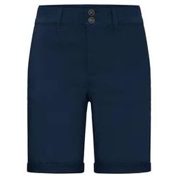 Chinoshorts oxmo "Chinoshorts OXKeily", Damen, Gr. 40, N-Gr, blau (schwarz sapphire), Obermaterial: 75% Viskose CV. 21% Nylon NY. 4% Elasthan EL., Hosen Chinoshorts