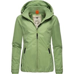 Outdoorjacke Ragwear "Dizzie", Damen, Gr. M (38), gr&uuml;n (grasgr&uuml;n), Au&szlig;enmaterial: 100% Polyester. Innenfutter: 100% Polyester, gerade h&uuml;ftbedeckend, &Auml;rmel ohne &Auml;rmelschlitz Rippstrickb&uuml;ndchen, Jacken Outdoorjacke, Wasserdichte &Uuml;bergangsjacke mit gro&szlig;er Kapuze