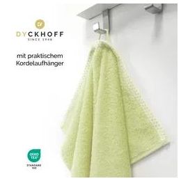 Duschtuch Dyckhoff "Pure Natural Uni", gr&uuml;n, B:70cm L:140cm, Frottier, Baumwolle, Handt&uuml;cher, BIO Baumwolle, GOTS