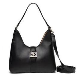 Schultertasche U.S. Polo Assn. "MARGARET HOBO BAG Damen", Damen, Gr. B/H/T: 10cm x 27cm onesize, schwarz, Polyurethan, Taschen Schultertasche, Schultertasche Damen, Shopper, Handtasche, Fashion, Lifestyle, Sale