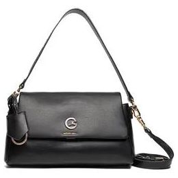 Schultertasche GATTINONI "Denise Flap Bag. Damen", Damen, Gr. B/H/T: 7cm x 21cm onesize, schwarz, Polyurethan, Taschen Schultertasche, Schultertasche Damen, Abendtasche, Fashion, Lifestyle, Sale