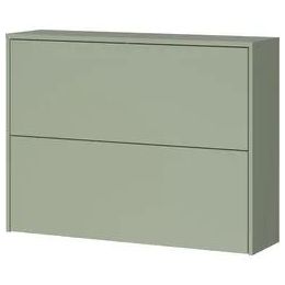 H&auml;ngeschuhschrank Germania "Binetto", taupegr&uuml;n, navarra, eiche, nachbildung, B:99cm H:74cm T:27cm, Holzwerkstoff, Schr&auml;nke, Schuhschrank mit Push-to-open Technik