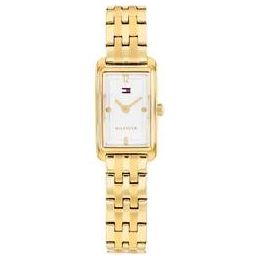 Quarzuhr Tommy Hilfiger "MADISON", goldfarben, wei&szlig;, Armbanduhren, Damen, Quarzuhr, Armbanduhr, Damenuhr, Edelstahlarmband, analog