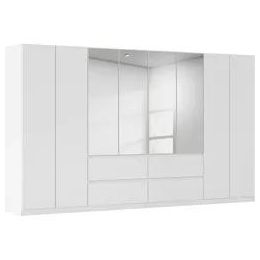 Dreht&uuml;renschrank Rauch "Schrank Garderobe MAINZ Breiten 91/136/181/226/271/315/360, H&ouml;he 210cm", alpinwei&szlig;, B:360cm H:210cm T:54cm, Holzwerkstoff, Schr&auml;nke, Dreht&uuml;renschrank, grifflose Front, Au&szlig;ent&uuml;ren mit Push-to-Open Funktion MADE IN GERMANY