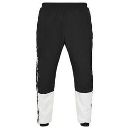 Jogginghose STARTER Black Label "Starter Black Label Herren Starter Two Toned Jogging Pants", Herren, Gr. XXL, US-Gr&ouml;&szlig;en, schwarz, wei&szlig;, 100% Polyamid, loose fit, Hosen Jogginghose