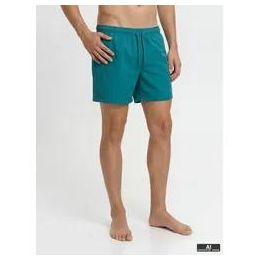 Jack & Jones Badeshorts JACK & JONES "JPSTMAUI WAVE LOGO SWIM SHORTS SN", Herren, Gr. M, N-Gr, colonial blau, Web, Polyester, unifarben, Badehosen Badeshorts, Kunstfaser, normal geschniten