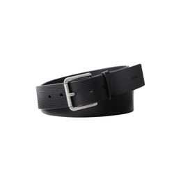 Lederg&uuml;rtel Calvin Klein "CASUAL ROLLER BUCKLE 40MM", Damen, Gr. 125, schwarz, antique silber, B&uuml;ffelleder, unifarben, G&uuml;rtel Lederg&uuml;rtel, Regular fit und gr&ouml;&szlig;enverstellbar