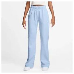 Sporthose Nike SPORTSWEAR "W NSW NK WR MR POLY KNIT PNT", Damen, Gr. XXL, N-Gr, hydrogen blu, Obermaterial: 96% Polyester, 4% Elasthan, Hosen Sporthose, sportlicher Stil