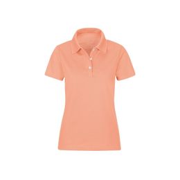 Poloshirt TRIGEMA "TRIGEMA Poloshirt", Damen, Gr. L, puder, Piqu&eacute;, 100% Baumwolle, Basic, ohne Ausschnitt, Shirts