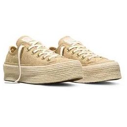 Sneaker Converse "CHUCK TAYLOR ALL STAR LIFT ESPADRILLE", Herren, Gr. 38, hay day, egret, papyrus, Synthetik, Schuhe Sneaker, sportlicher Stil, mit profiliertem Laufsohlenprofil, mit Schn&uuml;rung