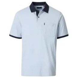 Poloshirt Casamoda "Casamoda Polo-Shirt gestreift", Damen, Gr. XXL, hellblau, 100% Baumwolle, Shirts