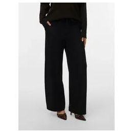 V&eacute;ro Moda Schlupfhose VERO MODA "VMEVA MW WIDE STRING PANT NOOS", Damen, Gr. XS, L&auml;nge 32, schwarz, Obermaterial: 65% Viskose, 30% Polyamid, 5% Elasthan, unifarben, normal, Hosen Schlupfhose