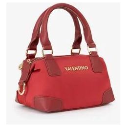 Shopper Valentino BAGS "JOLLY BIS RE", Damen, Gr. B/H/T: 20cm x 14cm x 12cm, rubino, Lederimitat, Textil, Taschen Shopper, Damen Handtasche, Schultertasche mit goldfarbenen Logoschriftzug