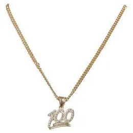 Edelstahlkette Urban Classics "Urban Classics Unisex One Hundred Diamond Necklace", gold, Halsketten, Damen, onesize, Edelstahlkette