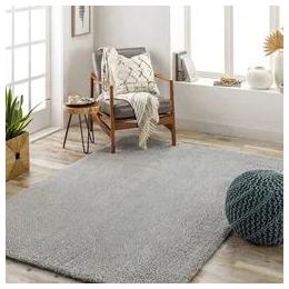 Hochflor-Teppich LIVABLISS "TRENTO", grau, B:160cm H:31mm L:213cm, Kunstfaser, Teppiche, Moderner Shaggy Teppich mit besonders weichem Hochflor